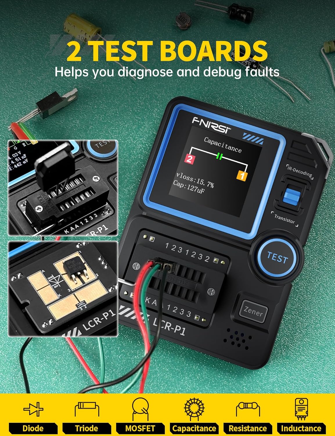 FNIRSI LCR-P1 Transistor Tester Review Comprehensive Insights for ...