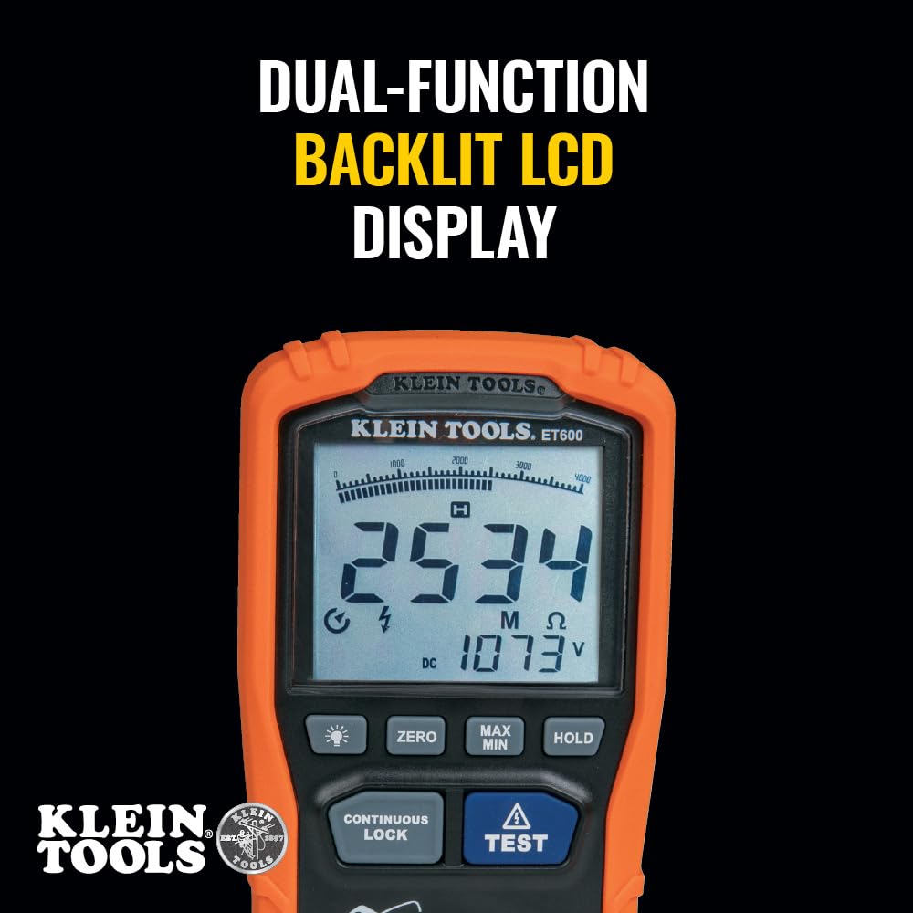 Klein Tools ET600 Multimeter Review Comprehensive Insulation Tester ...